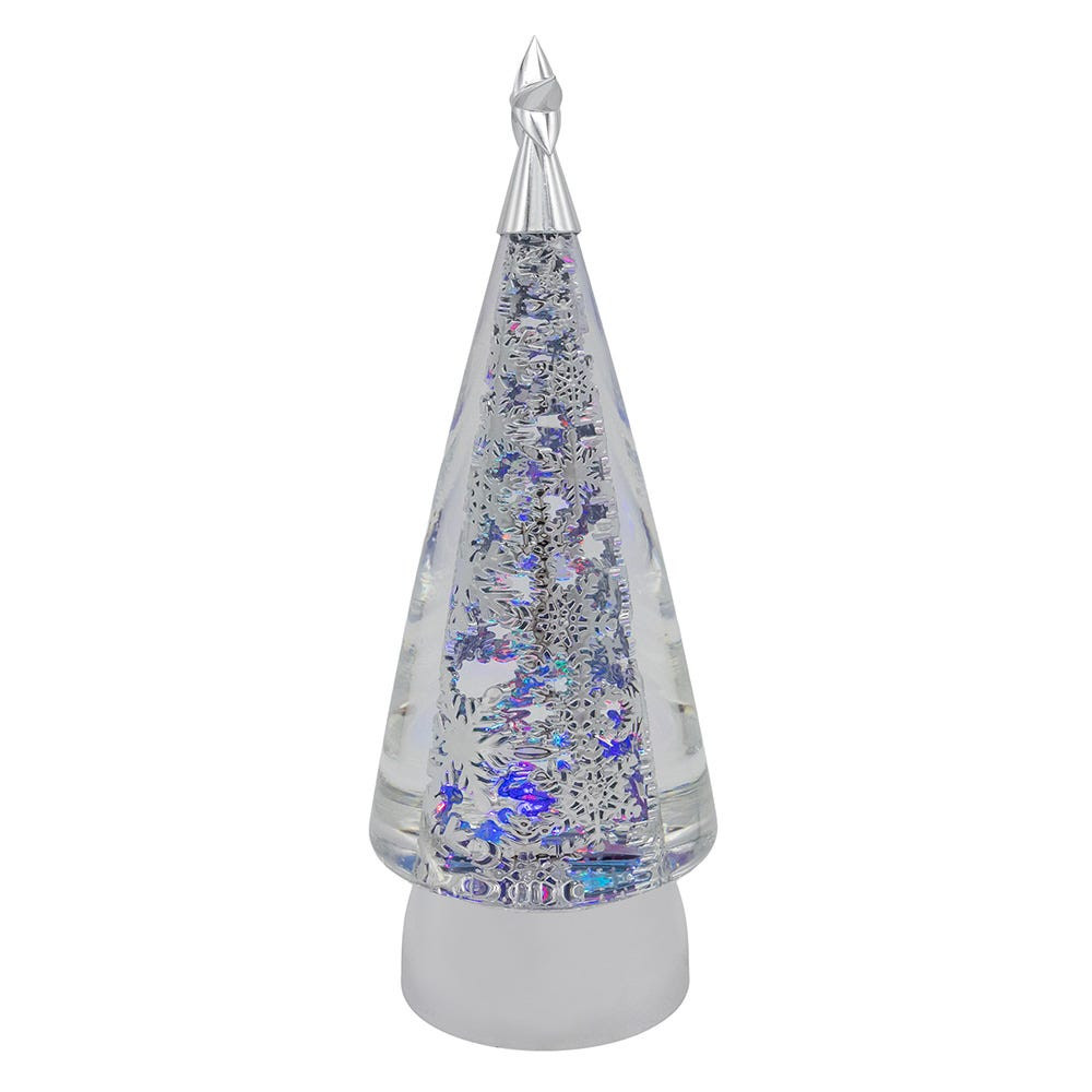 11.5" Battery Operated USB LED Rotating Christmas Tree With Spinning ...