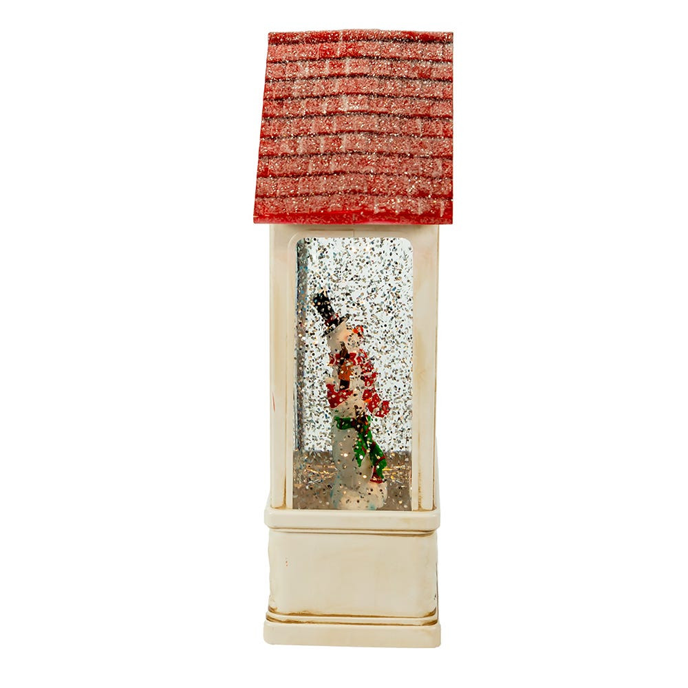 9.2" Battery Operated LED Snowman House Water Lantern - Kurt S. Adler Inc