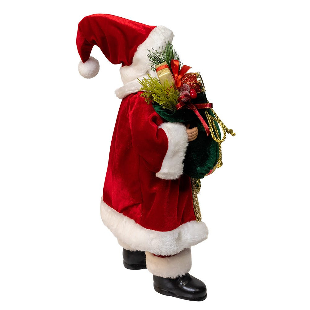 18" KSA Kringles Red Velvet Santa With Bag - Kurt S. Adler Inc