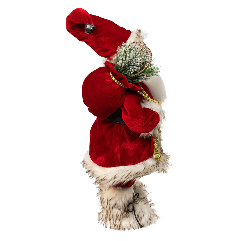 18" KSA Kringles Rustic Santa With Skis - Kurt S. Adler Inc