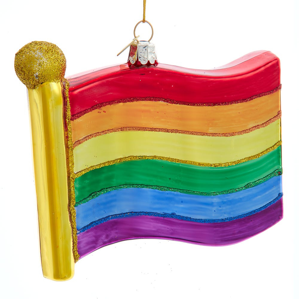 Noble Gems™ Glass Pride Flag Ornament - Kurt S. Adler Inc