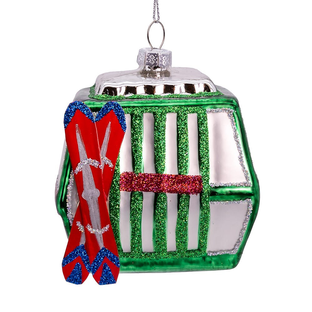 Glass Cable Car Ornament - Kurt S. Adler Inc