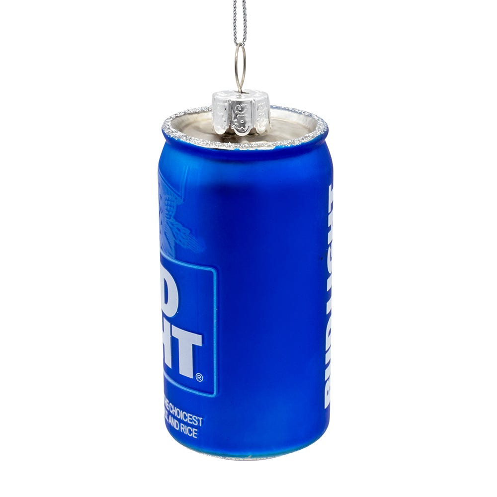 Budweiser® Glass Bud Light Can Ornament