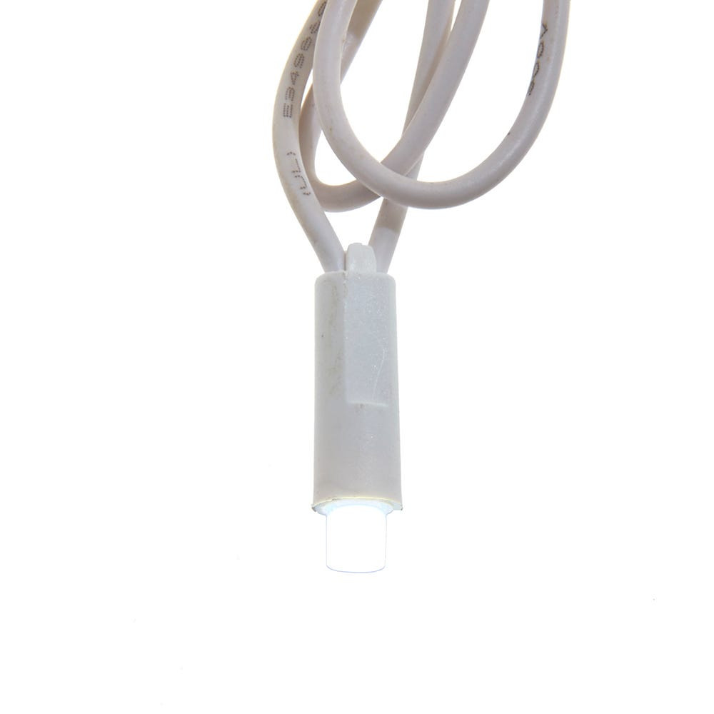 24.5' UL 50L Pure White Frost Twinkle 5MM LED Connectible Light Set ...