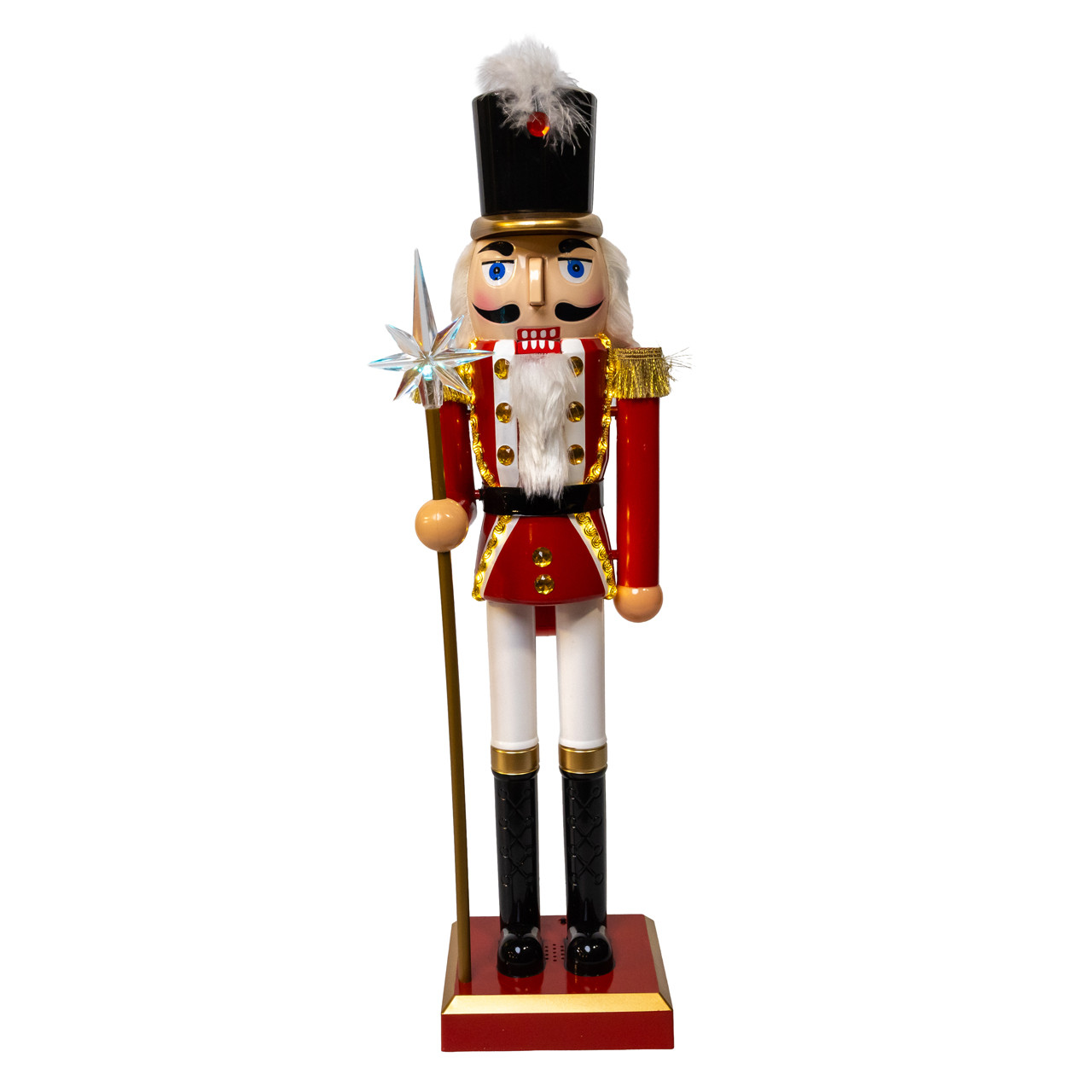24" Battery Operated Lighted Musical Nutcracker