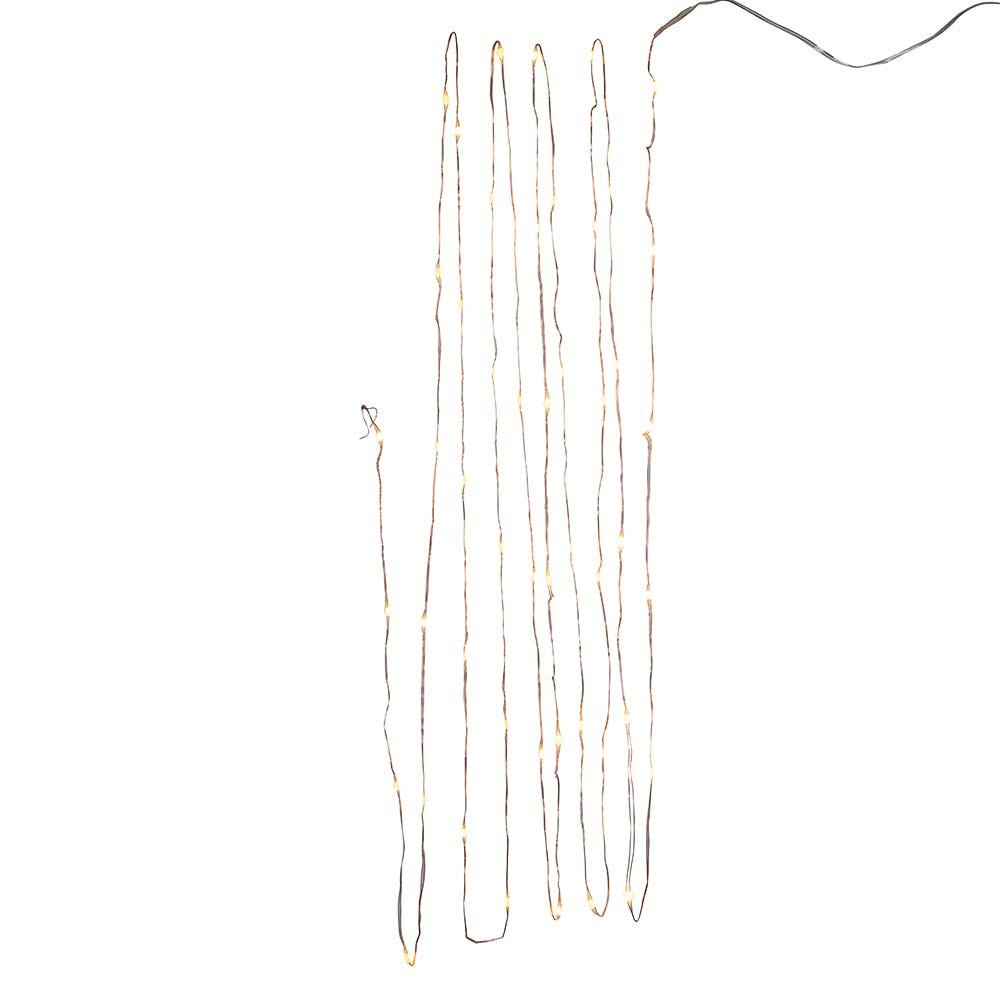 16.3' Battery Operated 50L Warm White Superbright LED Copper Wire Light ...