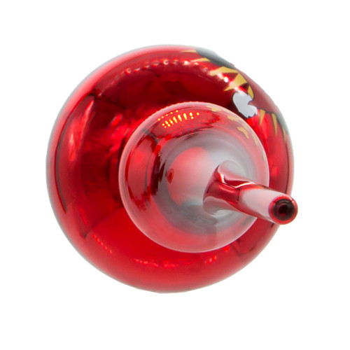 12“ Un-Lit Disney© Red Glass Mickey Mouse Finial Treetop