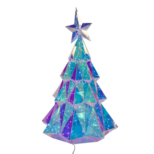 20" Lighted Magical Iridescence Holographic Christmas Tree