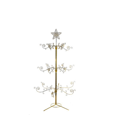 4' Un-Lit Gold Metal Tree