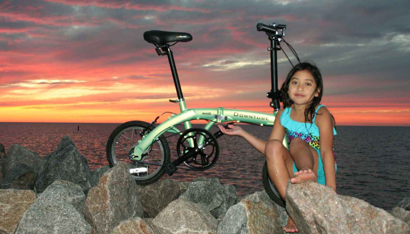 Downtube Folding Bikes with suspension & carbon belt drives