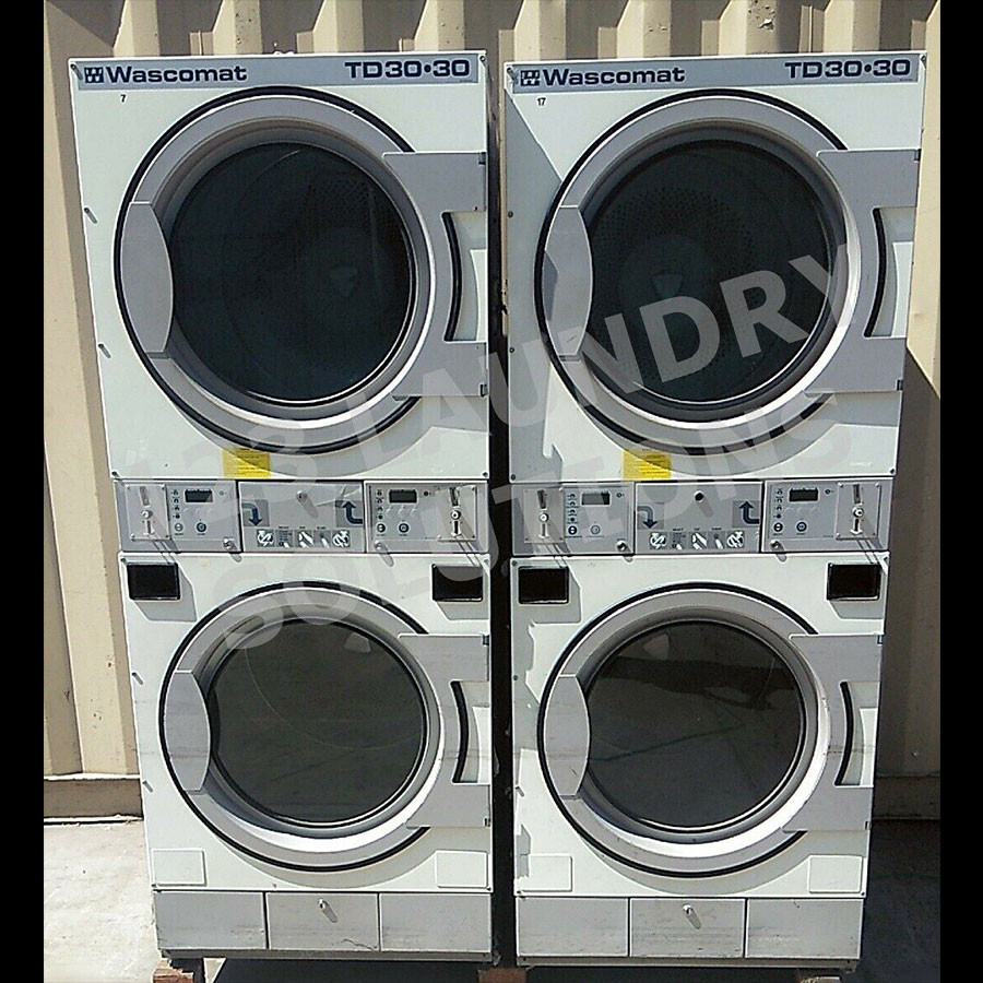 Wascomat TD3030 Stack Dryer Coin Op Natural Gas 120V 23300/0002879 120V ...