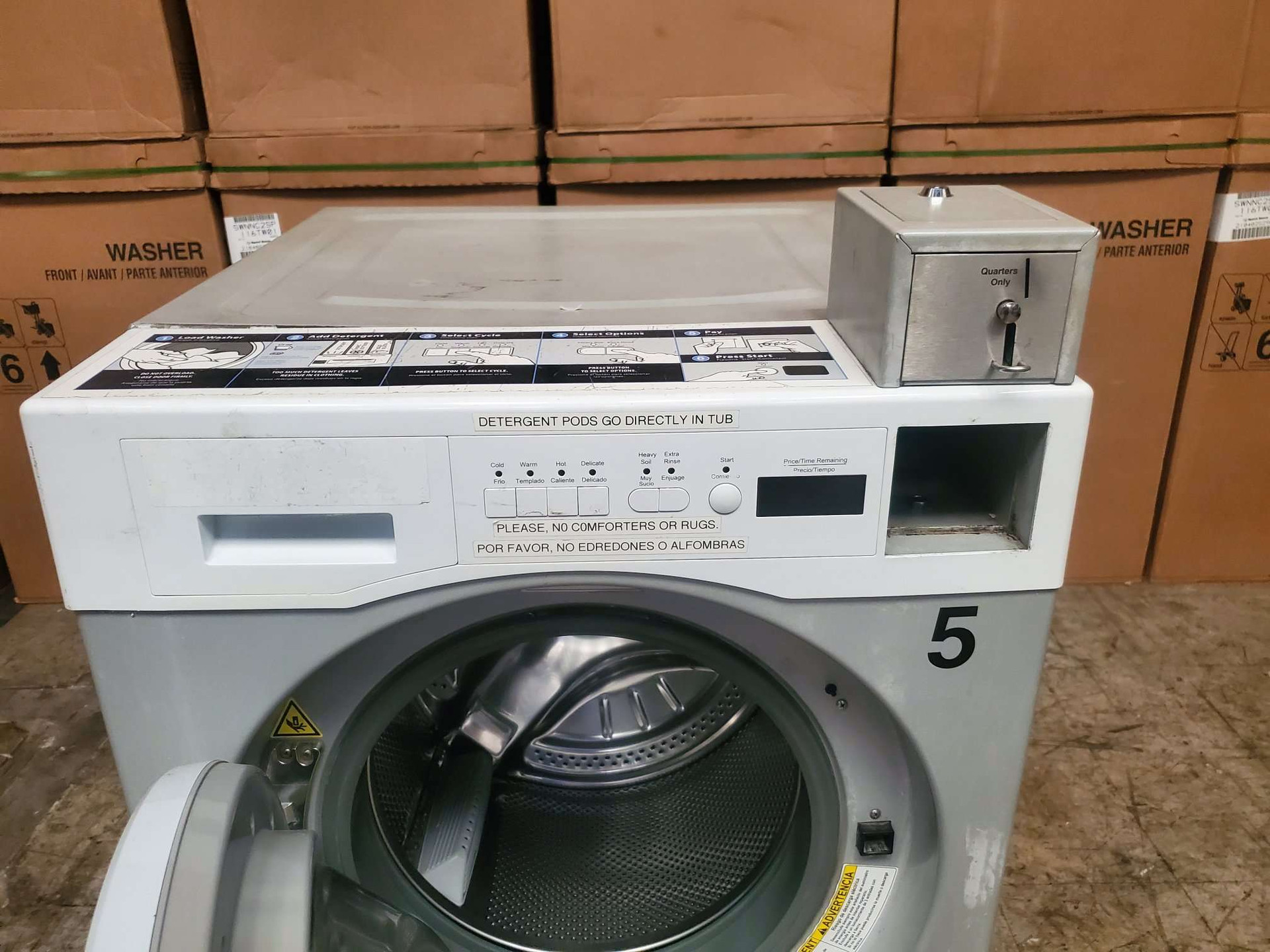 WASCOMAT CROSSOVER COIN OPERATED COMMERCIAL FRONT LOAD WASHING MACHINE ...
