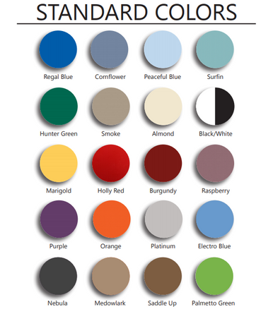 Standard Color Chart - 123 Laundry Solutions