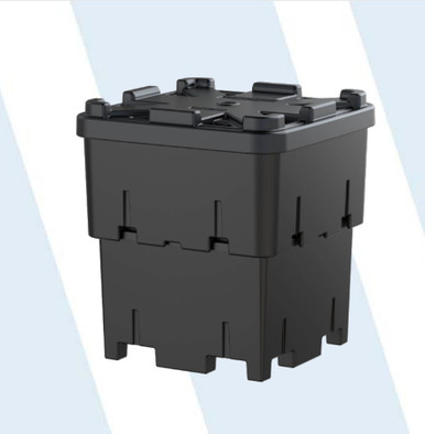 Stackable Bulk Container, Black - 123 Laundry Solutions