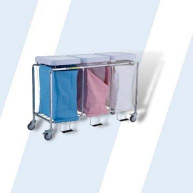 Triple "Easy Access" Hamper w/ Foot Pedal (specify bag colors) - 123 ...