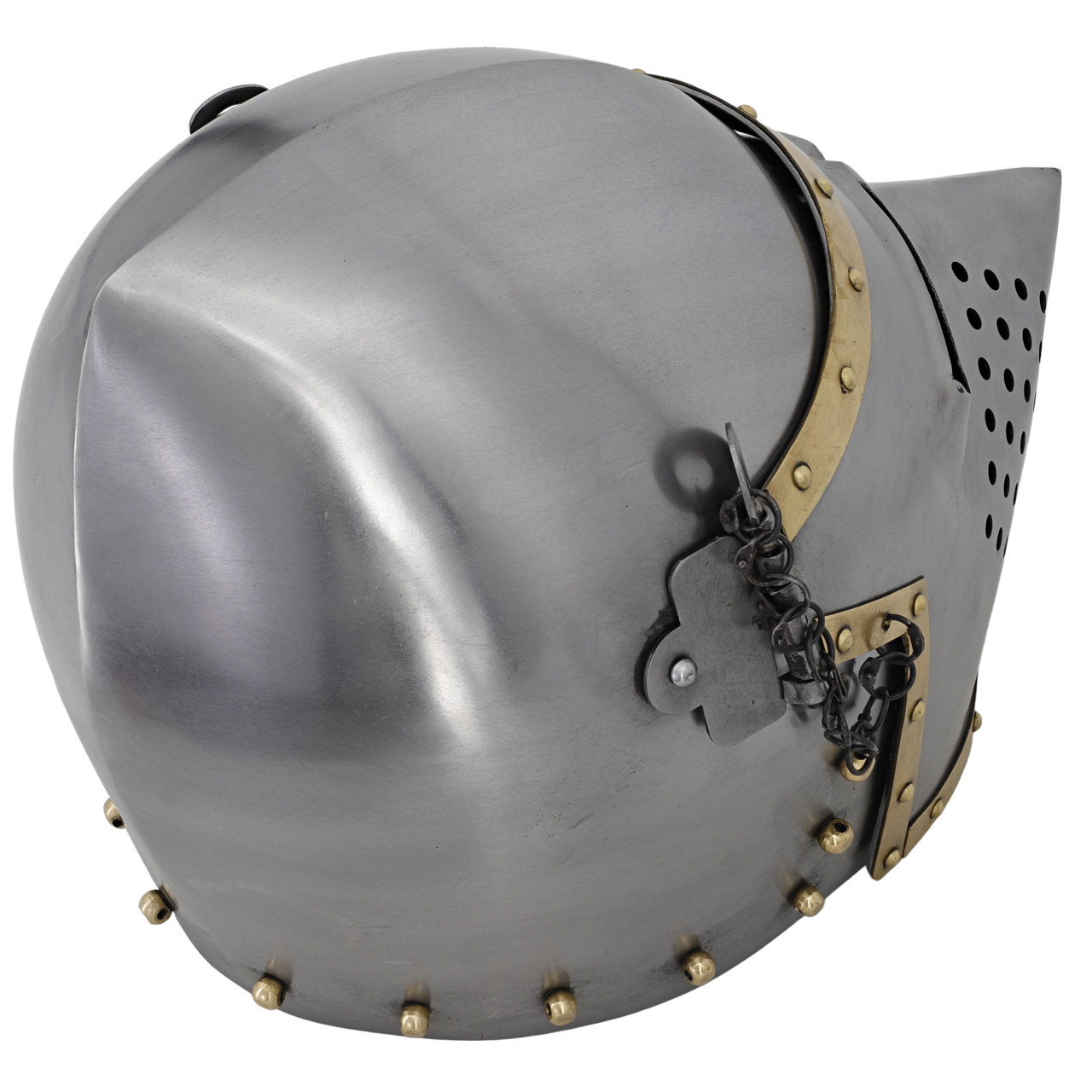 Bascinet Helmet Pig Faced Steel Armor Medieval Headgear