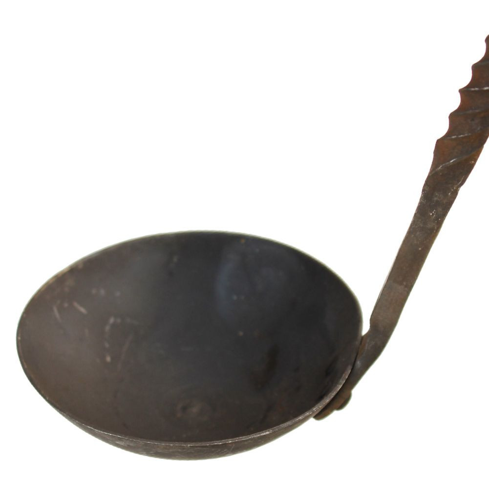 Castle Class Antiqued Iron Ladle – Hand-Forged Wrought Iron Cookware