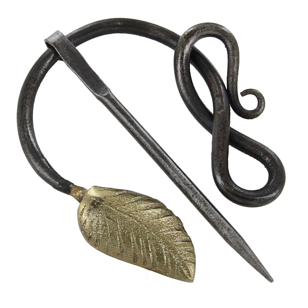 Medieval Forged Gold Leaf Brooch – Viking Shawl Pin