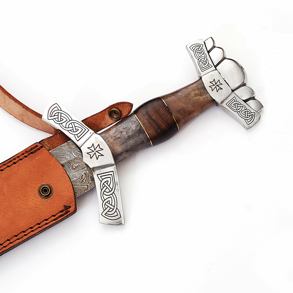 Full Tang Valhalla Rising Damascus Steel Sword