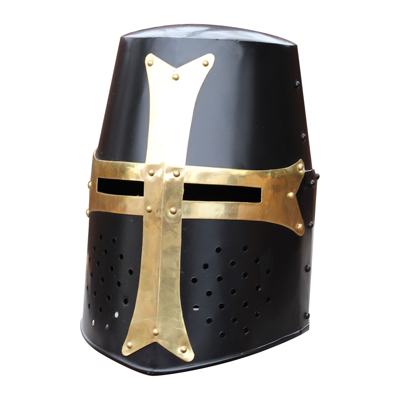 Dark Crusade Pure Brass Steel Great Helm Knights Helmet – Hand-Forged ...