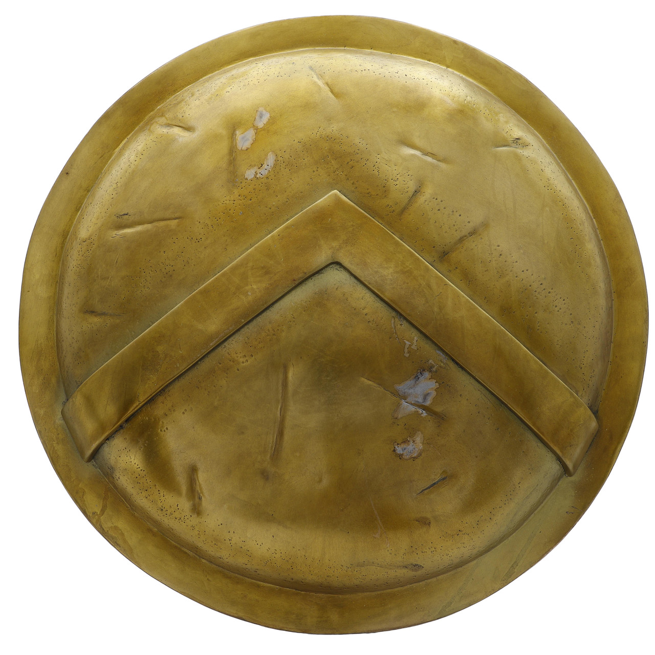 Spartan Round Shield – Antique Finish Mild Steel with Belt Handle and ...