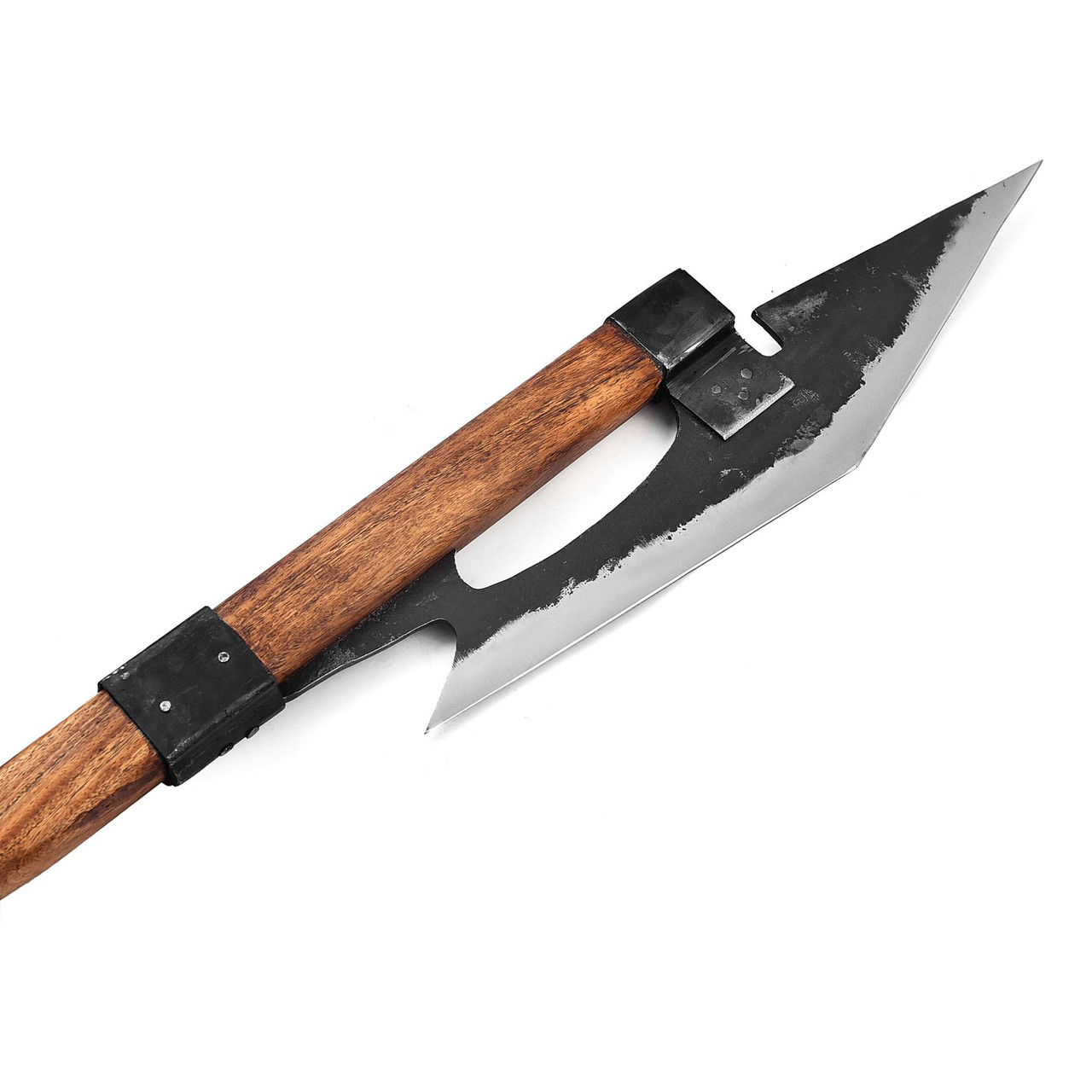 Forged Steel Medieval Battle Axe Polearm – Replica Weapon
