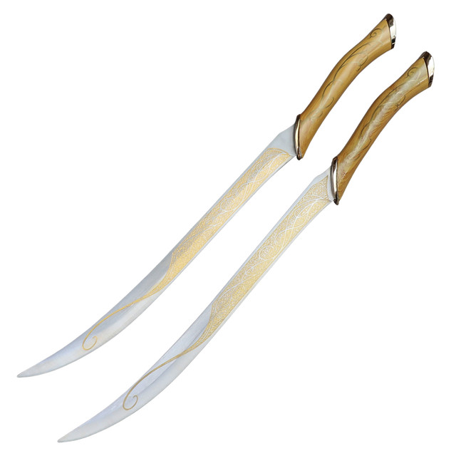 Twin Curved Fantasy Cosplay Swords