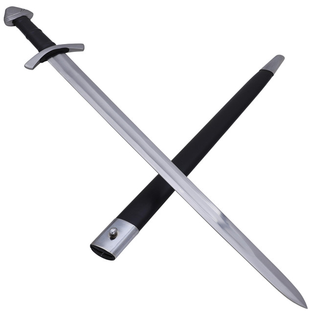 Hand Forged Medieval Double Edge Longsword with Steel Fittings