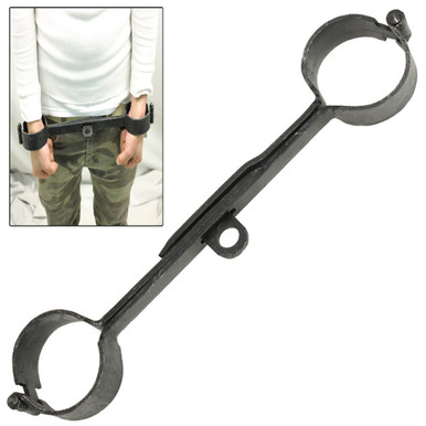 Medieval Shackles Replica – Forged Iron Hand Restraint Prop