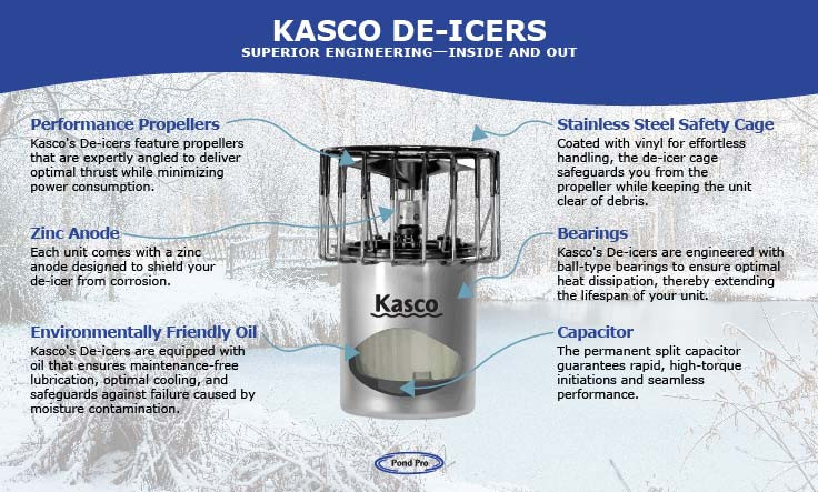 Kasco Marine De-Icers | Barge & Dock De-Icing | Pond Pro Canada