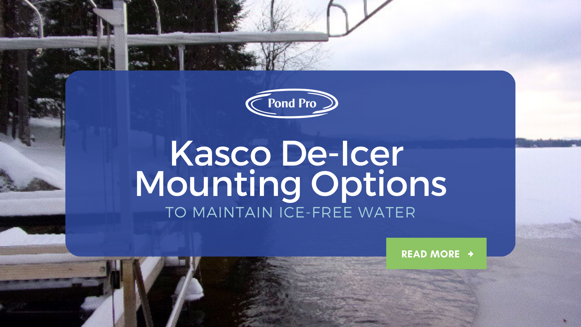 Kasco De-Icer Mounting Options to Maintain Ice-Free Water - Pond Pro Canada