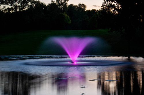 Kasco Marine 2400VFX Floating Aerating Fountain & Warm White Light Combo