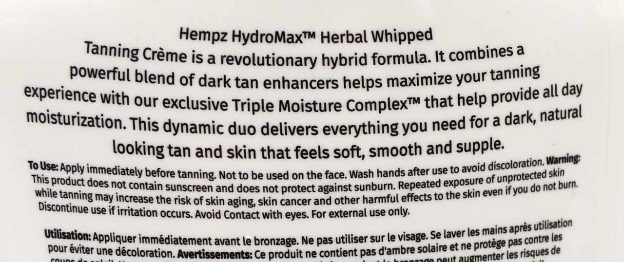 Hempz HydroMax Ultra Dark Maximizer Triple Moisture Tanning Lotion 13.5 oz