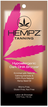 Hempz Hypoallergenic Dark DHA Bronzer Packet - TanningLotionDepot.com