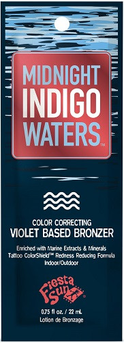 Fiesta Sun MIDNIGHT INDIGO WATERS Violet Bronzer Tanning SAMPLE PACKET ...