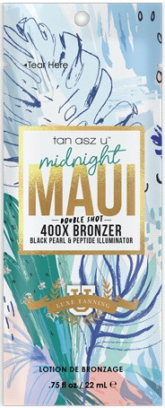Tan Asz U Midnight Maui 400X Bronzer Tanning Lotion Sample Packet .75 oz