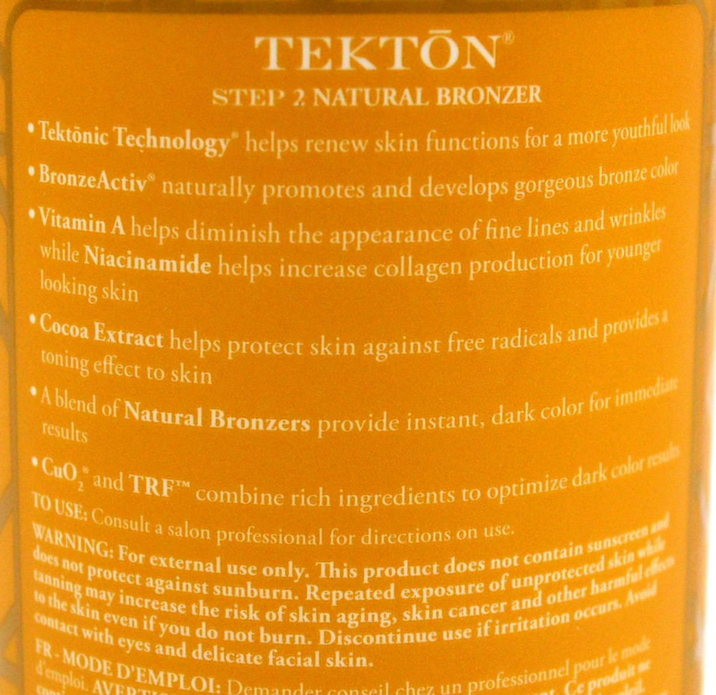 California Tan Tekton Natural Bronzer Step 2 Tanning Lotion 8.5 oz