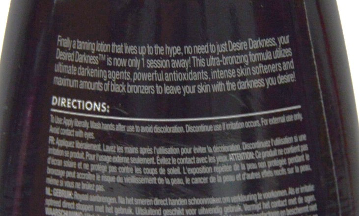 Ed Hardy Desired Darkness Ultra Extreme Black Bronzer Tanning Lotion 10 oz