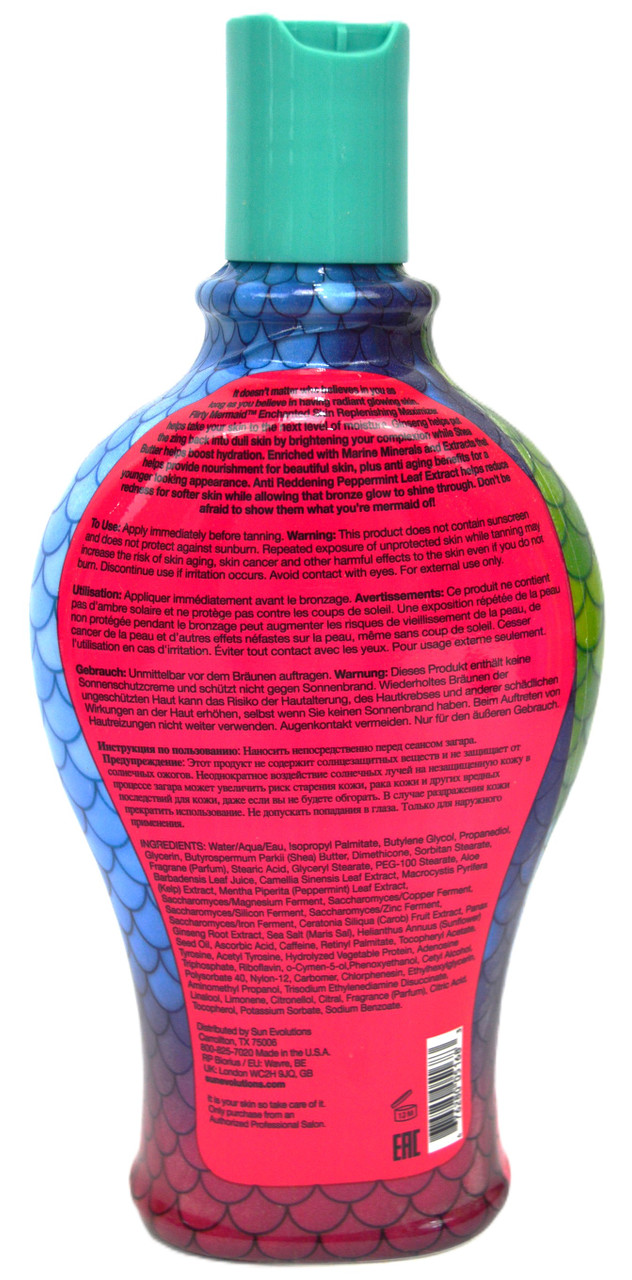 Fiesta Sun Flirty Mermaid Skin Replenishing Maximizer Tanning Lotion 12 oz