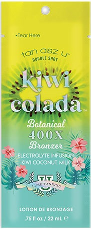 Tan Asz U KIWI COLADA Botanical 400X Bronzer Tanning SAMPLE PACKET .75 ...