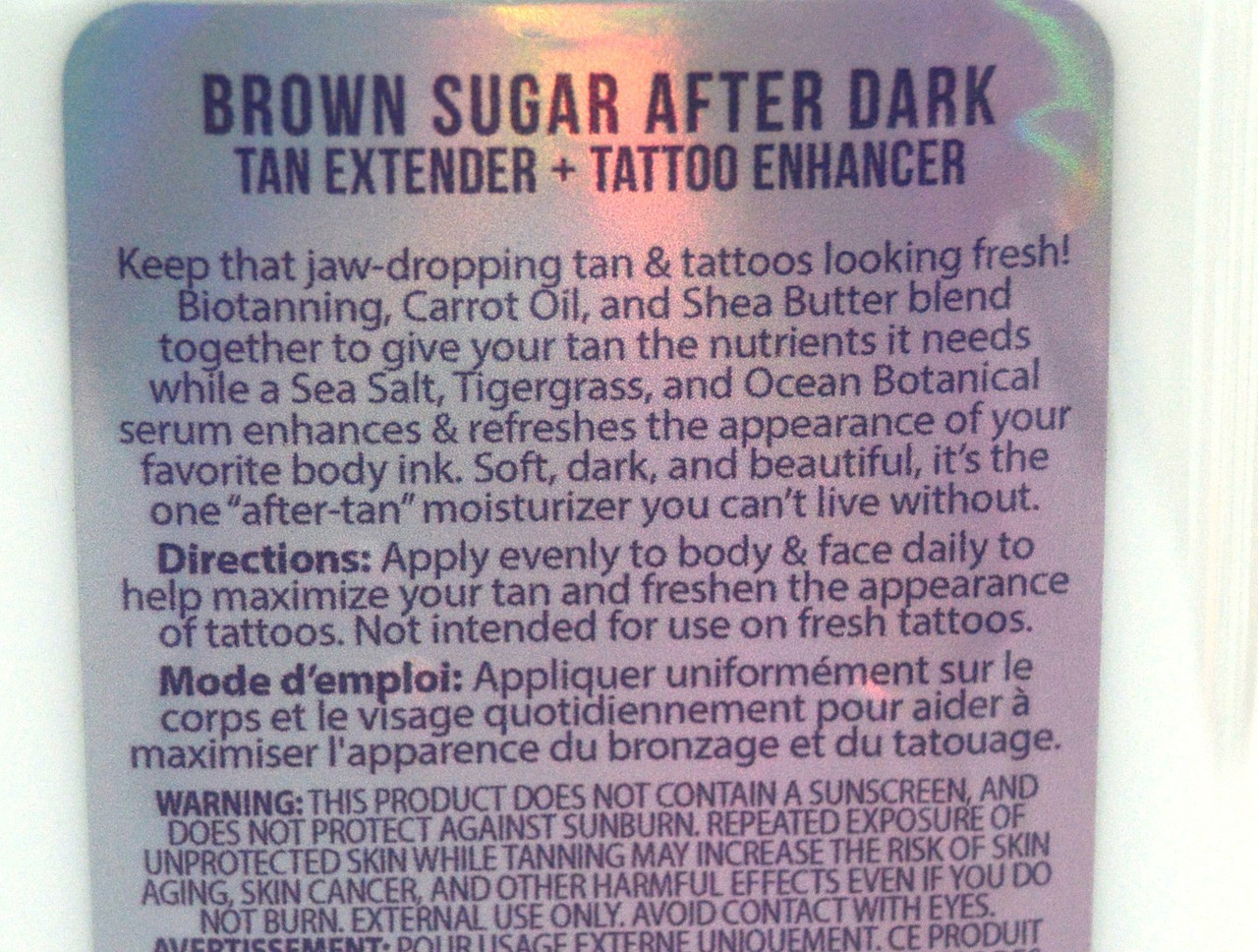 Brown Sugar After Dark Tan Extender Tattoo Enhancer Moisturizer 18 oz