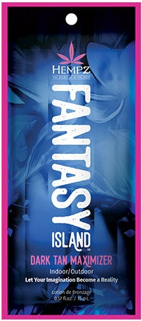 Hempz FANTASY ISLAND Dark Tan Maximizer Tanning SAMPLE PACKET .57 oz ...