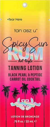 Tan Asz U SPICY SUN RUM Hot Tingle Carrot Oil Tanning SAMPLE PACKET .75 ...