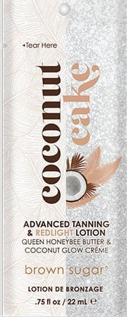Brown Sugar COCONUT CAKE Advanced Tanning Redlight SAMPLE PACKET .75 oz ...