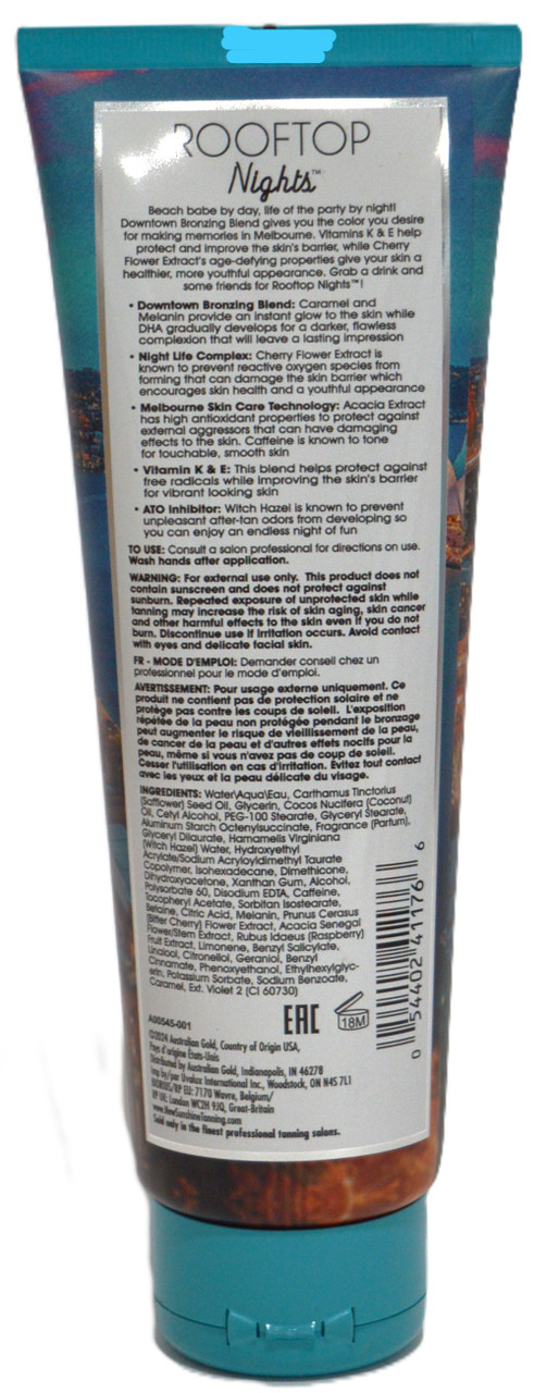 Australian Gold Rooftop Nights Age-Defying DHA Bronzer Tanning Lotion 8 ...