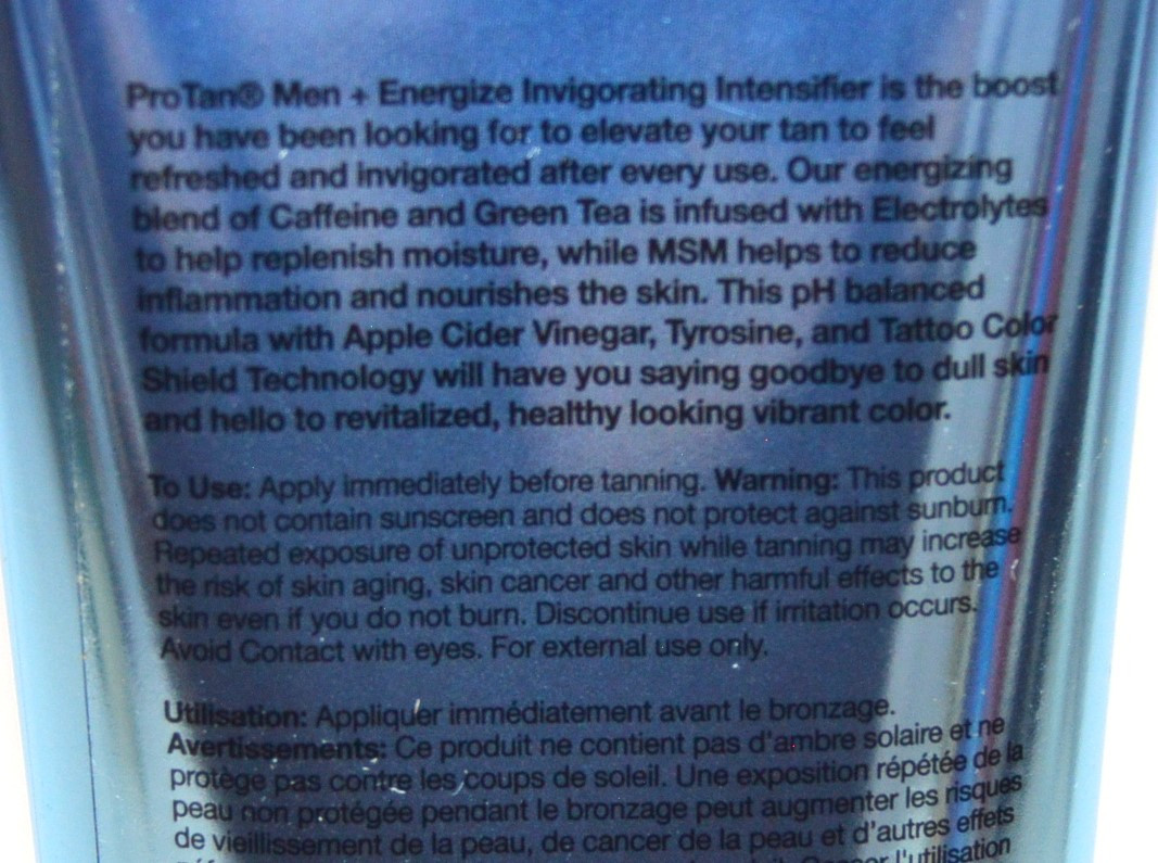 Pro Tan for Men + Energize Invigorating Intensifier Tanning Lotion 9.5 oz