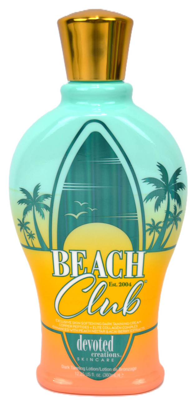 Devoted Creations Beach Club Skin Softening Dark Tanning Lotion 12.25 oz