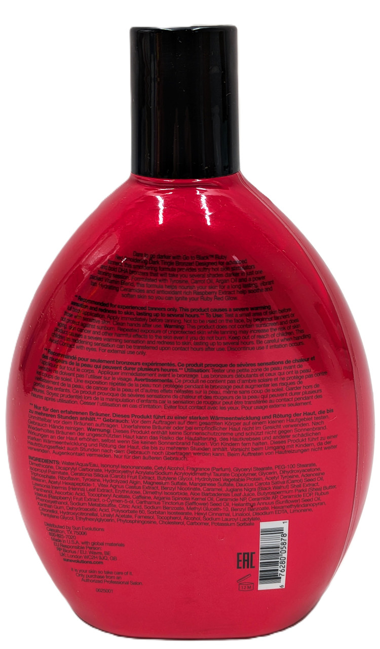 Supre Go to Black Ruby Red Smoldering Dark Tingle Bronzer Tanning ...