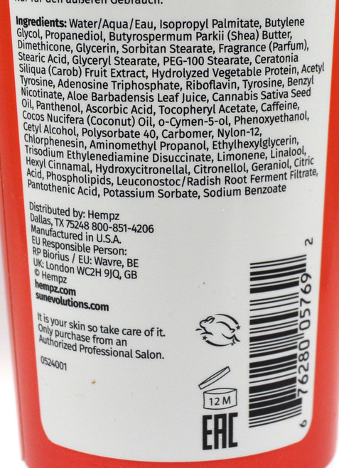 Hempz HeatWave Hot Accelerator Skin Stimulating Tanning Lotion 9 oz