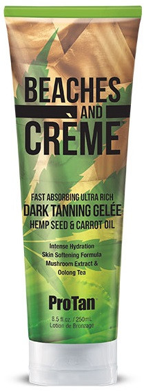 Pro Tan Beaches and Creme Hemp Dark Tanning Gelee Tanning Lotion 8.5 oz